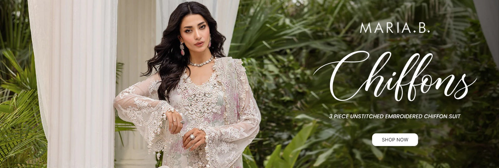 Maria B Chiffon Unstitched Collection 2025 – Royal Fashion