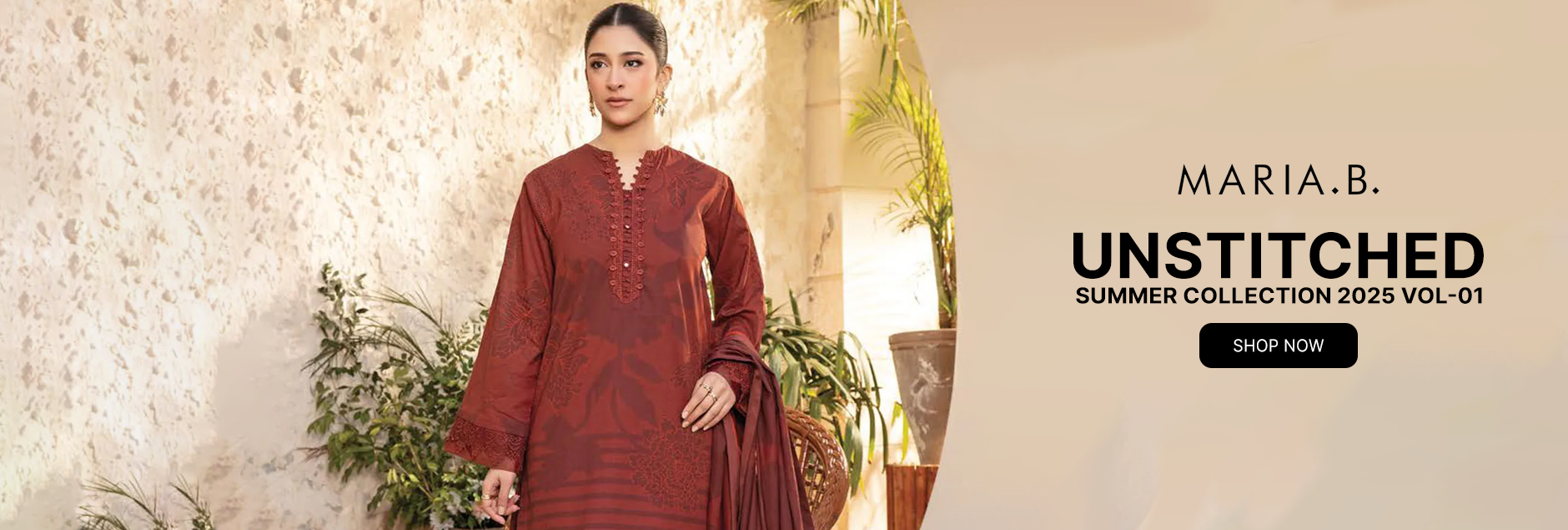 M Basic Elaheh By Maria B Unstitched Collection 2025 Vol-01 – Royal Fashion