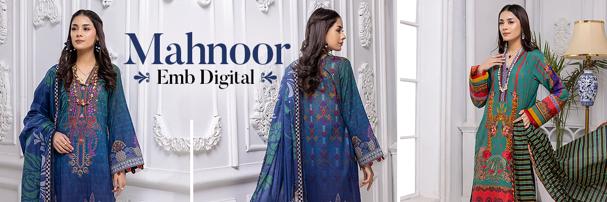 Mahnoor Emb Digital Lawn – Royal Fashion