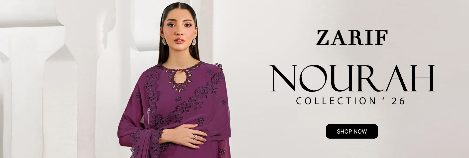 Nourah By Zarif Unstitched Collection 2026 – Royal Fashion
