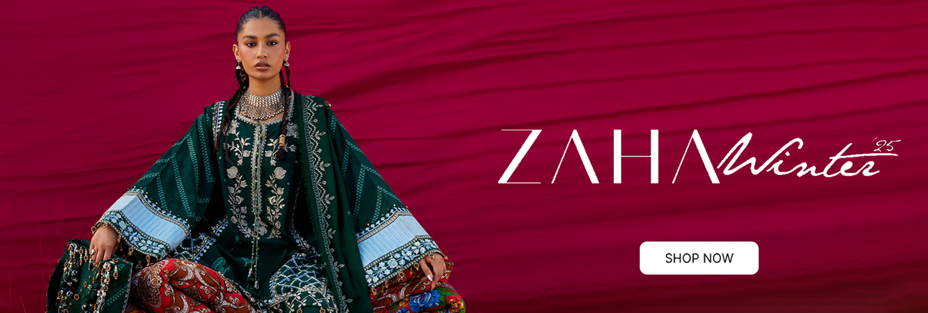 Zaha By Khadijah Shah Winter Unstitched Collection 2025 – Royal Fashion