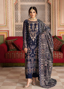 Shagun By Imrozia Premium Embroidered Chiffon 3 Piece Unstitched Suit – Royal Fashion