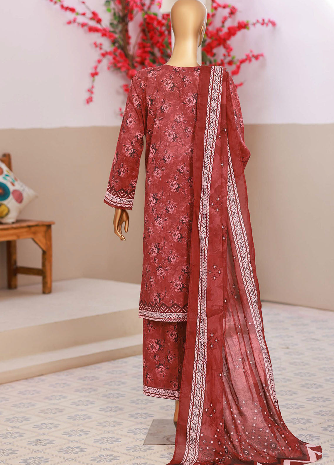 Elegant By HZ Textiles Embroidered Lawn 3 Piece Unstitched Suit HZ26EE ...