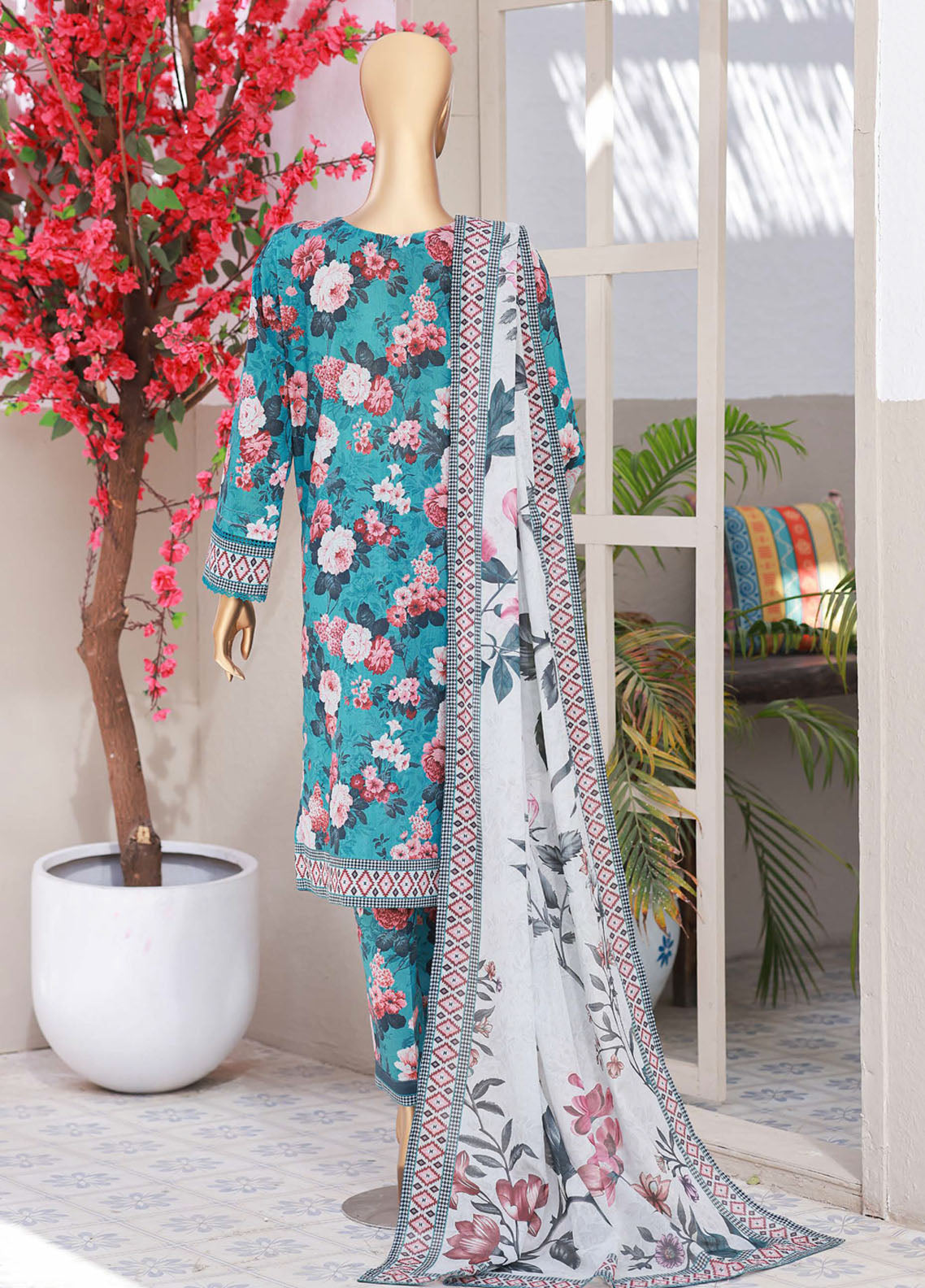 Elegant By HZ Textiles Embroidered Lawn 3 Piece Unstitched Suit HZ26EE ...
