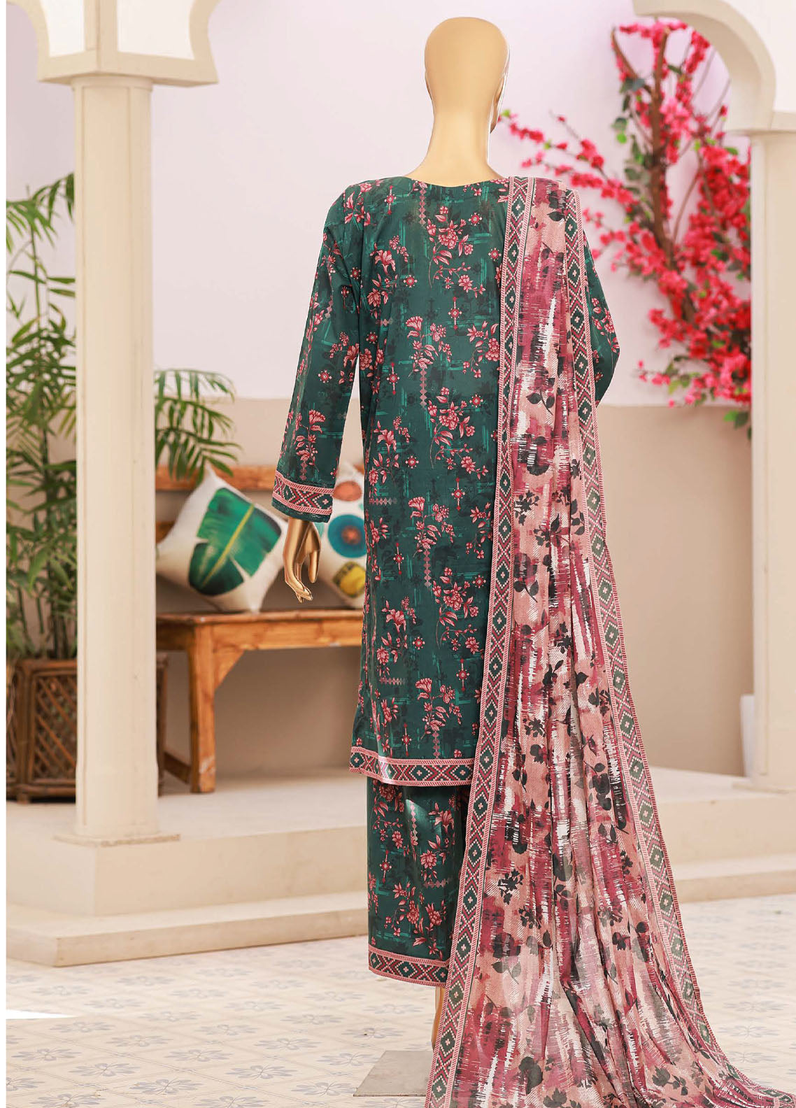 Elegant By HZ Textiles Embroidered Lawn 3 Piece Unstitched Suit HZ26EE ...