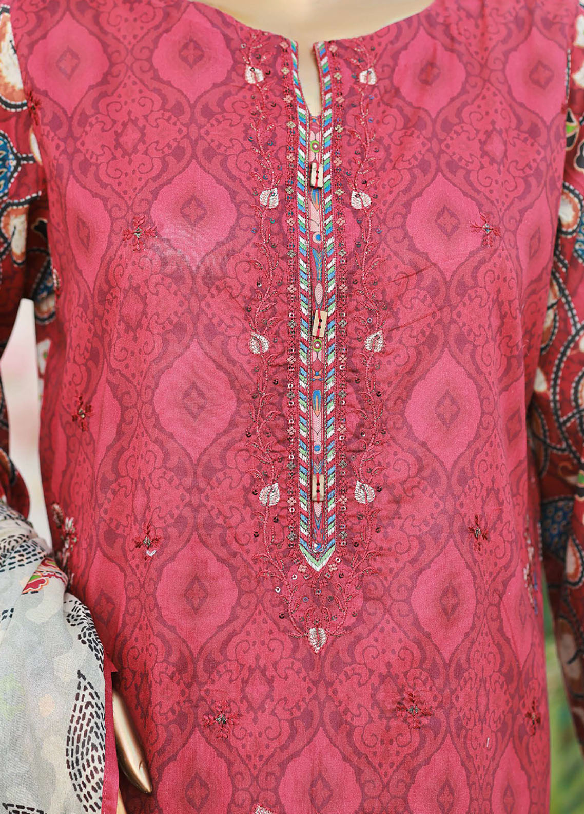 Elegant By HZ Textiles Embroidered Lawn 3 Piece Unstitched Suit HZ26EE ...