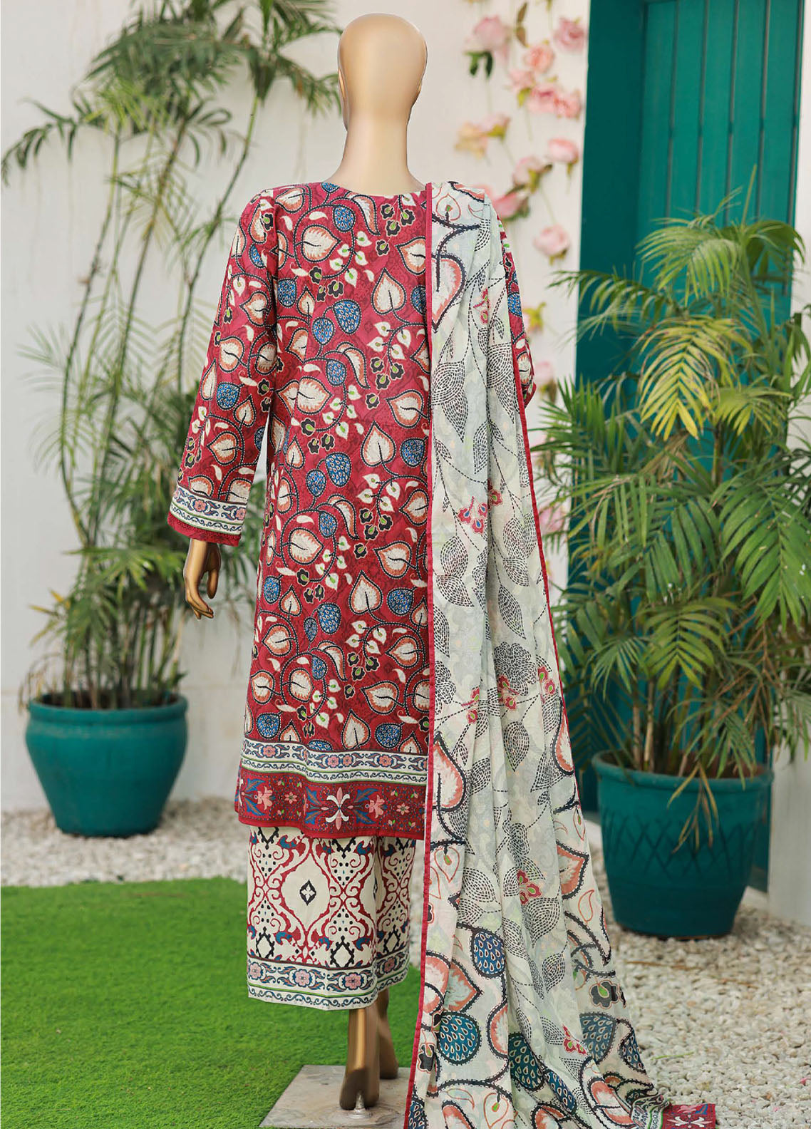 Elegant By HZ Textiles Embroidered Lawn 3 Piece Unstitched Suit HZ26EE ...