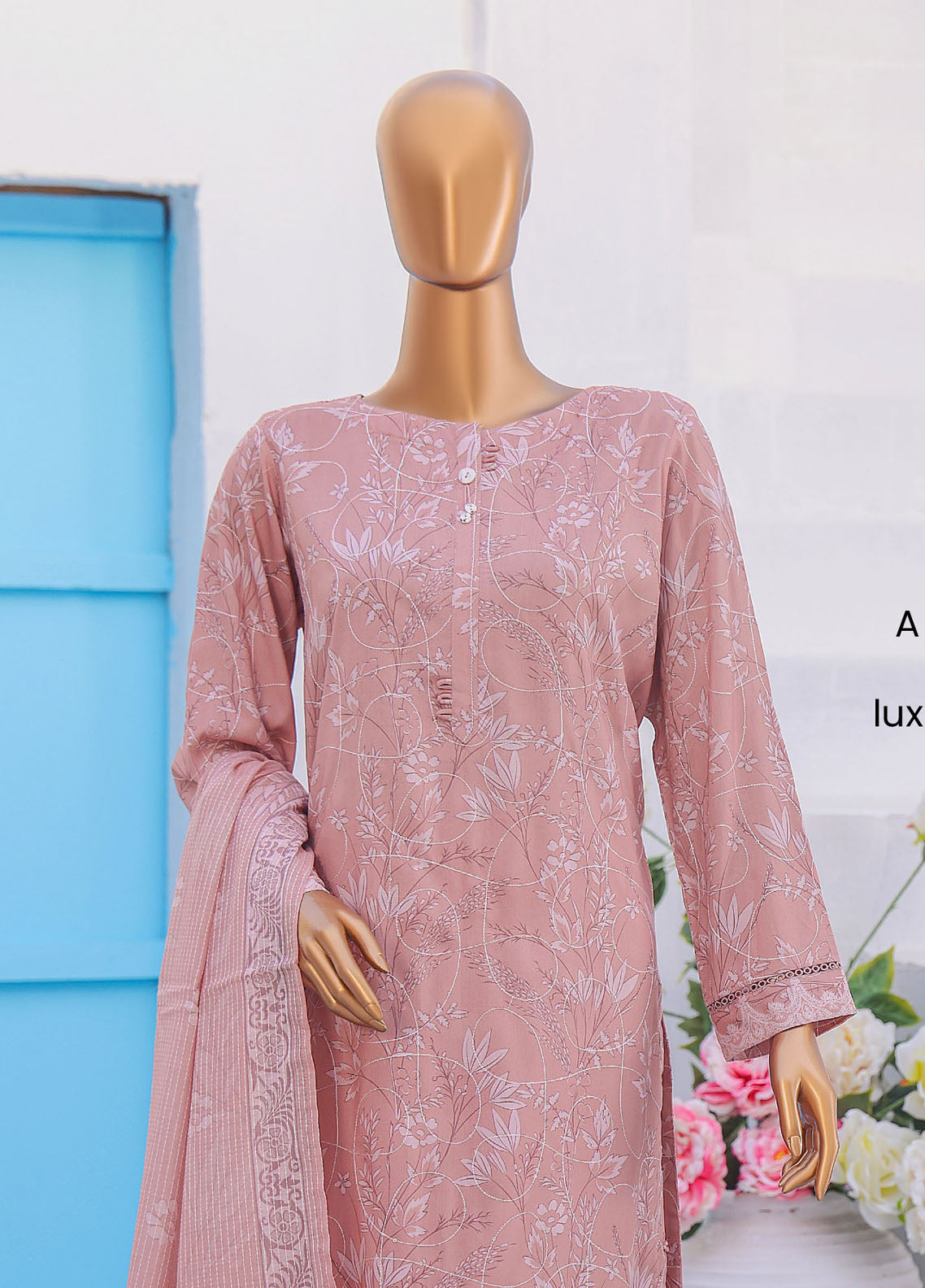 Mother By HZ Textiles Embroidered Linen 3 Piece Unstitched Suit HZ25ML ...