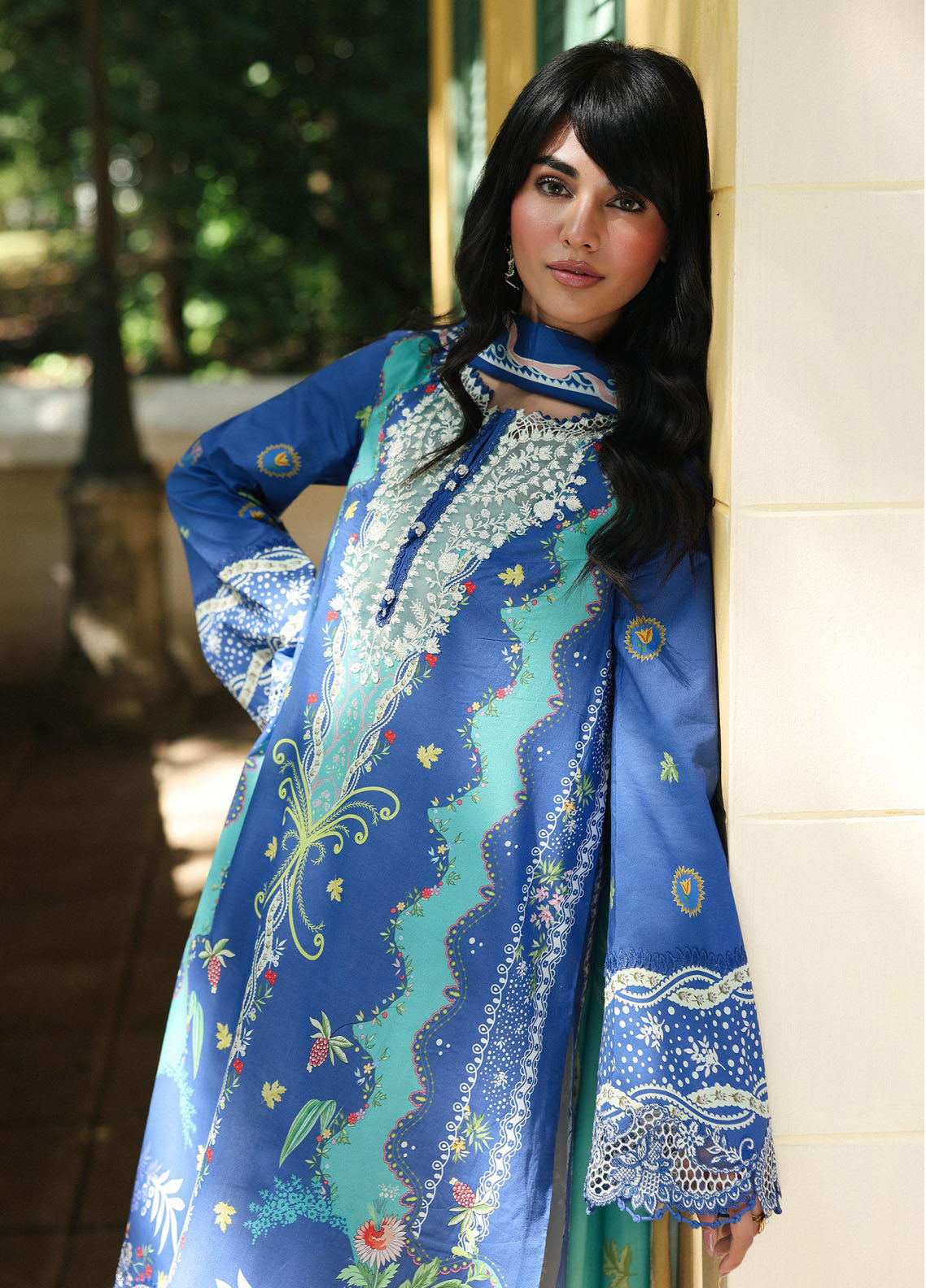 QPrints By Qalamkar Embroidered Lawn 3 Piece Unstitched Suit QLM26QP D ...