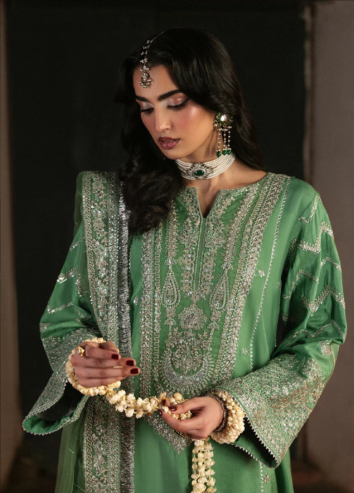 Singhar By Saad Shaikh X Meeral Premium Embroidered Raw Silk 3 Piece U ...